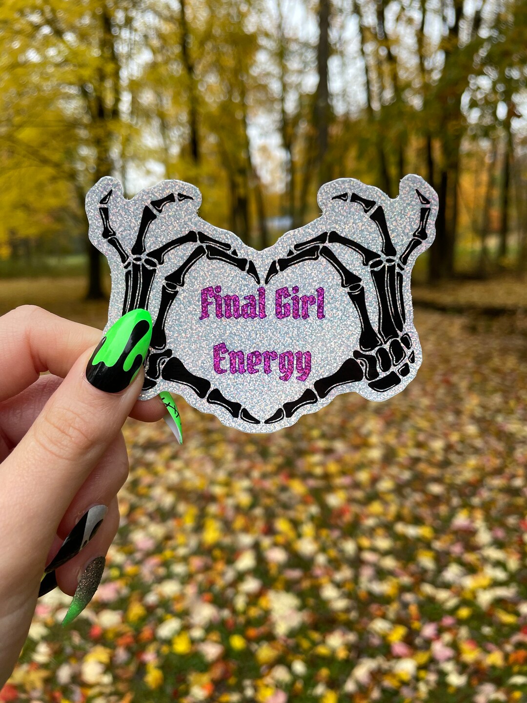 Final Girl Energy Holographic Sticker, Die Cut, Halloween - Etsy