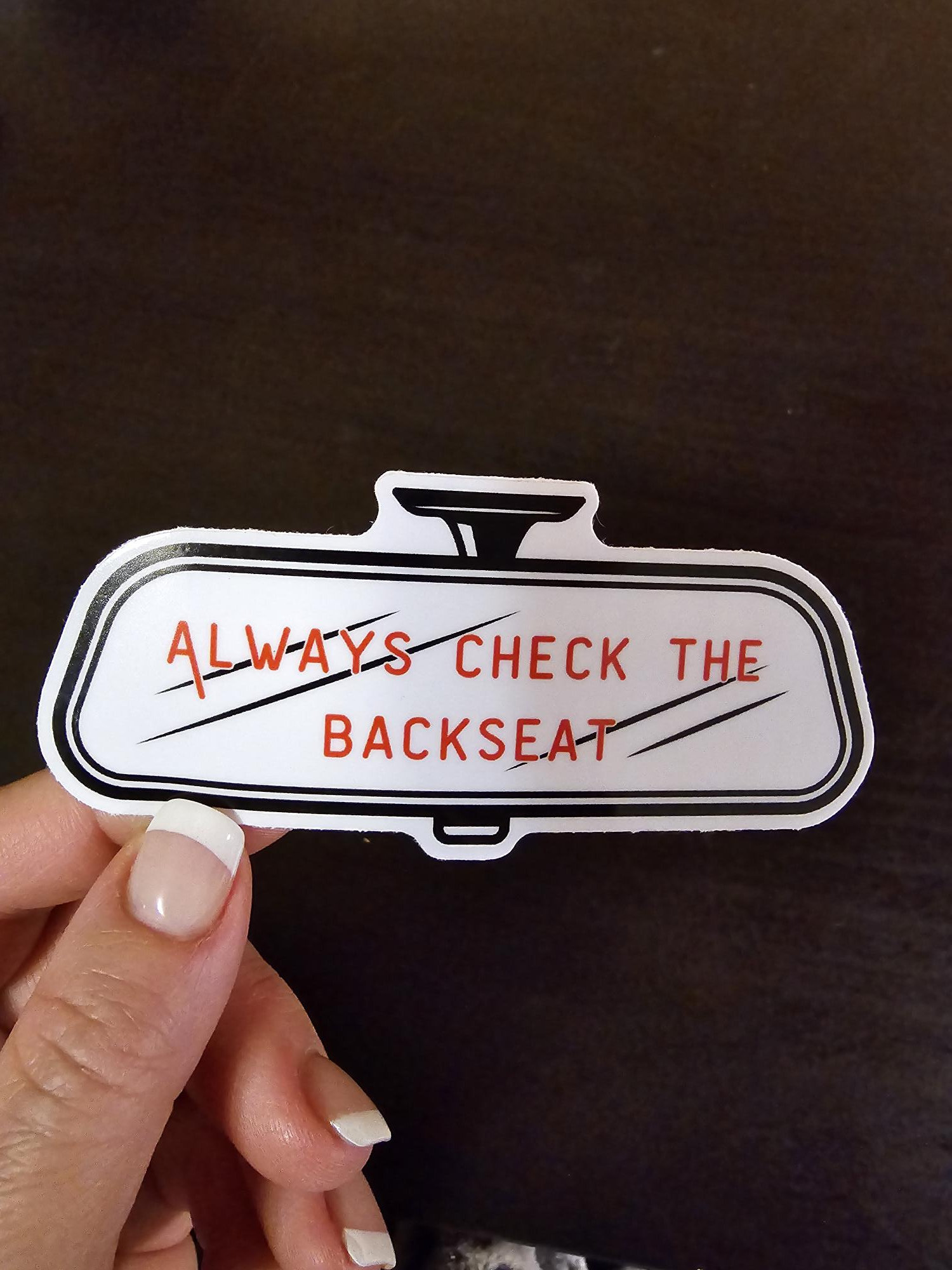 True Crime Sticker, Always Check the Back Seat, Crime Shows Tumbler ...