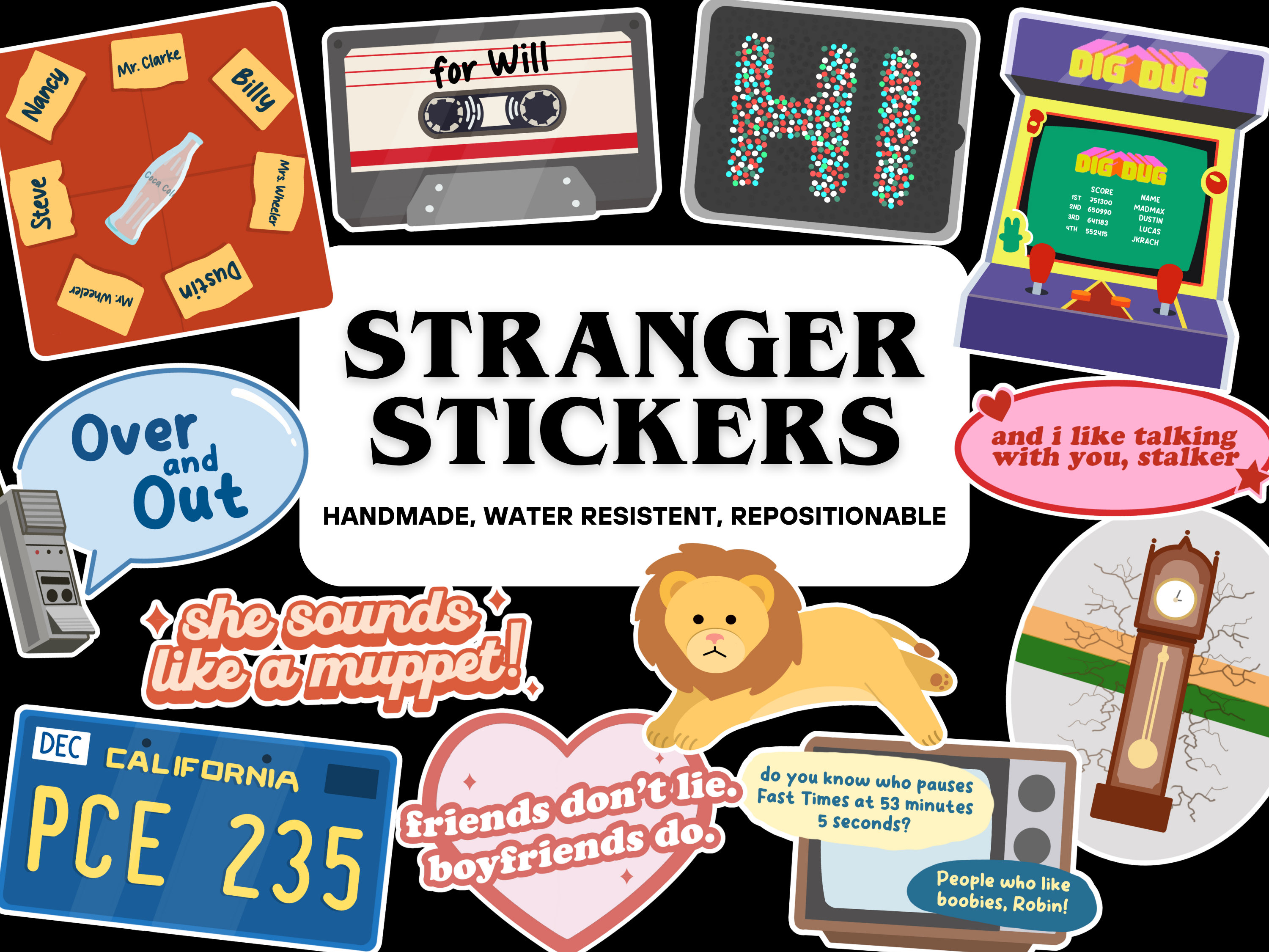 Stranger Stickers Vinyl Stickers ST - Etsy