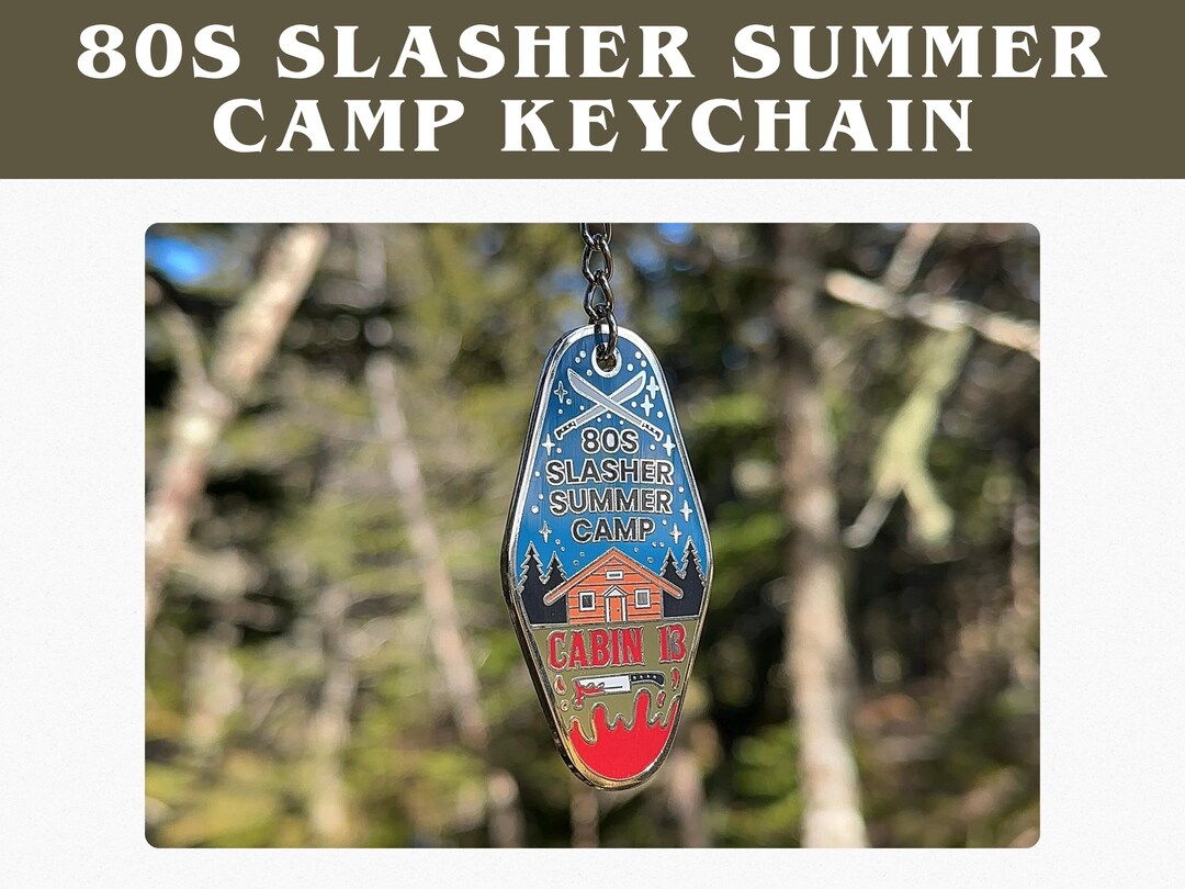 80s Slasher Summer Camp Enamel Keychain | Gift for Horror Movie ...
