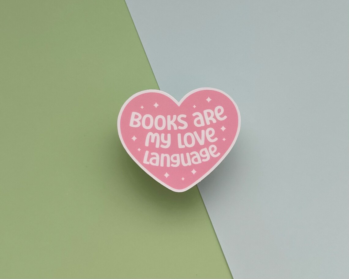 Books Are My Love Language Sticker Book Lover Stickers Kindle Sticker ...
