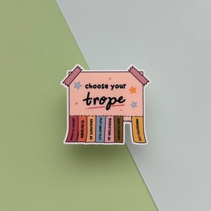 Choose Your Trope Vinyl Sticker | Book Lover Stickers | Kindle Sticker ...