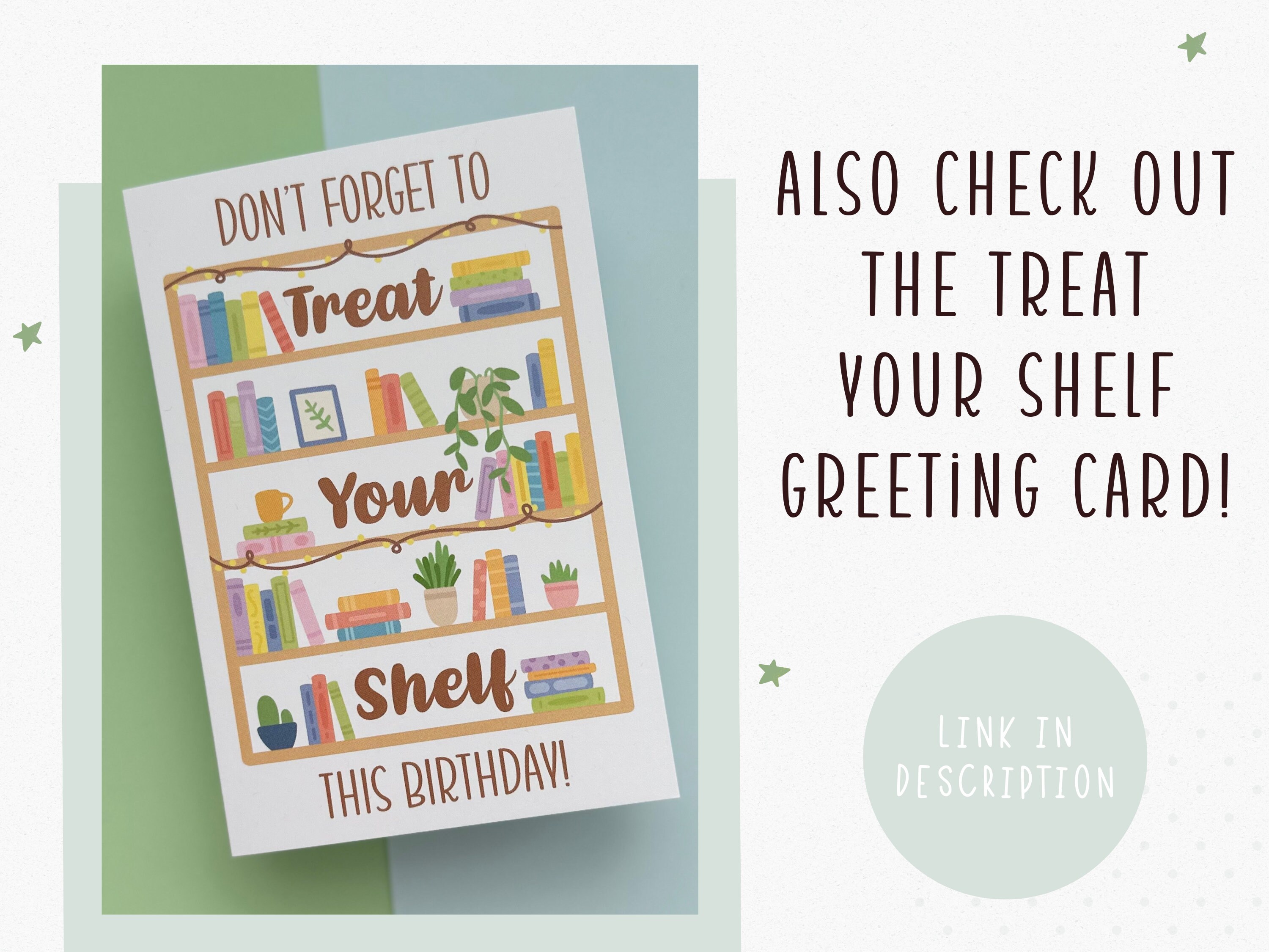 Bookworm Birthday Card | Books Cake Illustration (envelope Included) - Etsy