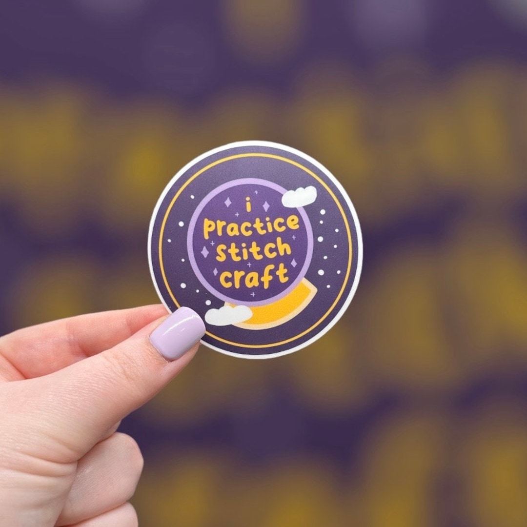 I Practice Stitch Craft Vinyl Sticker Water Resistant - Etsy
