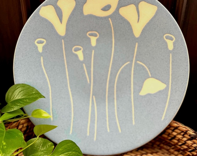 Rare Vintage Large Floral Platter by Silsal Jordan Pottery Studio - Etsy