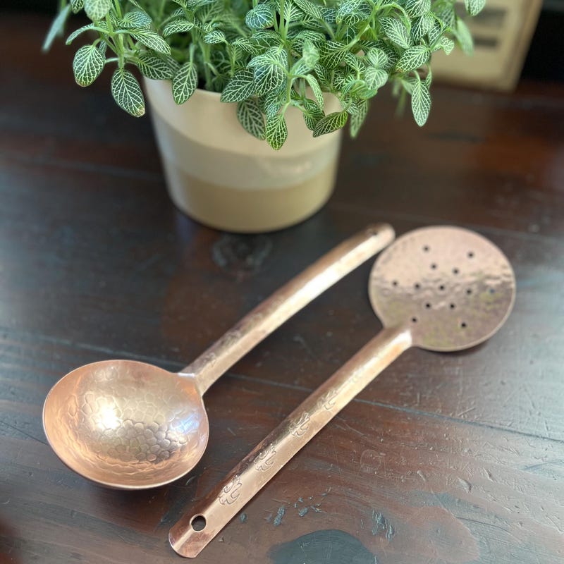 Copper Serving Spoon - Etsy
