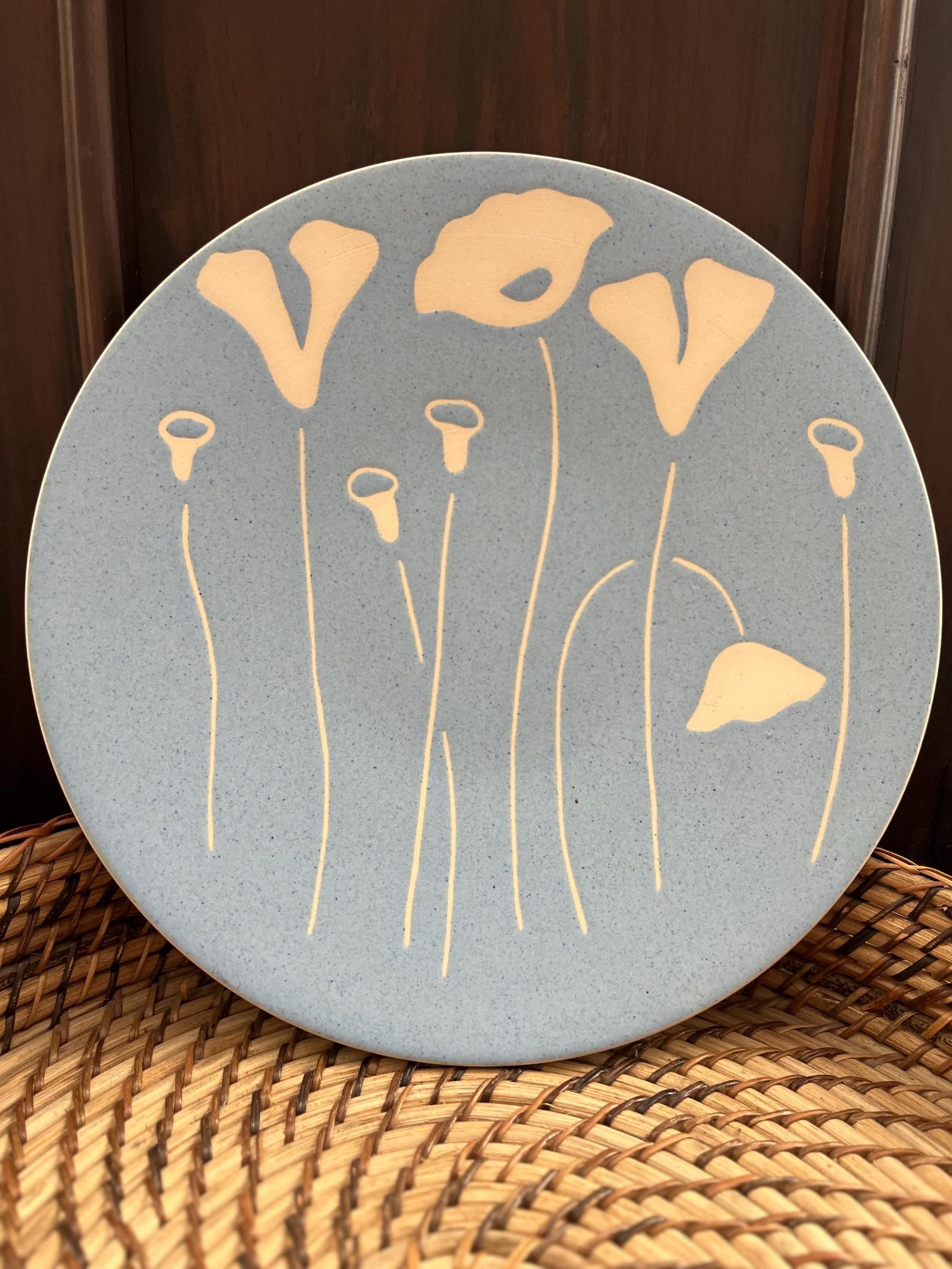 Rare Vintage Large Floral Platter by Silsal Jordan Pottery Studio - Etsy