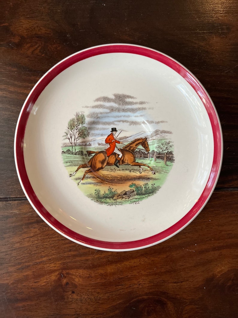 4 Vintage Copeland Spode the Hunt England Saucers - Etsy