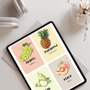 English Fruit Flashcards With Pronunciation | Learn Fruit Names in ...