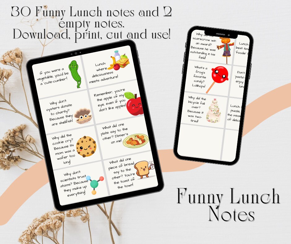 Funny Lunchbox Notes Digital Download A4, A5, Letter - Etsy