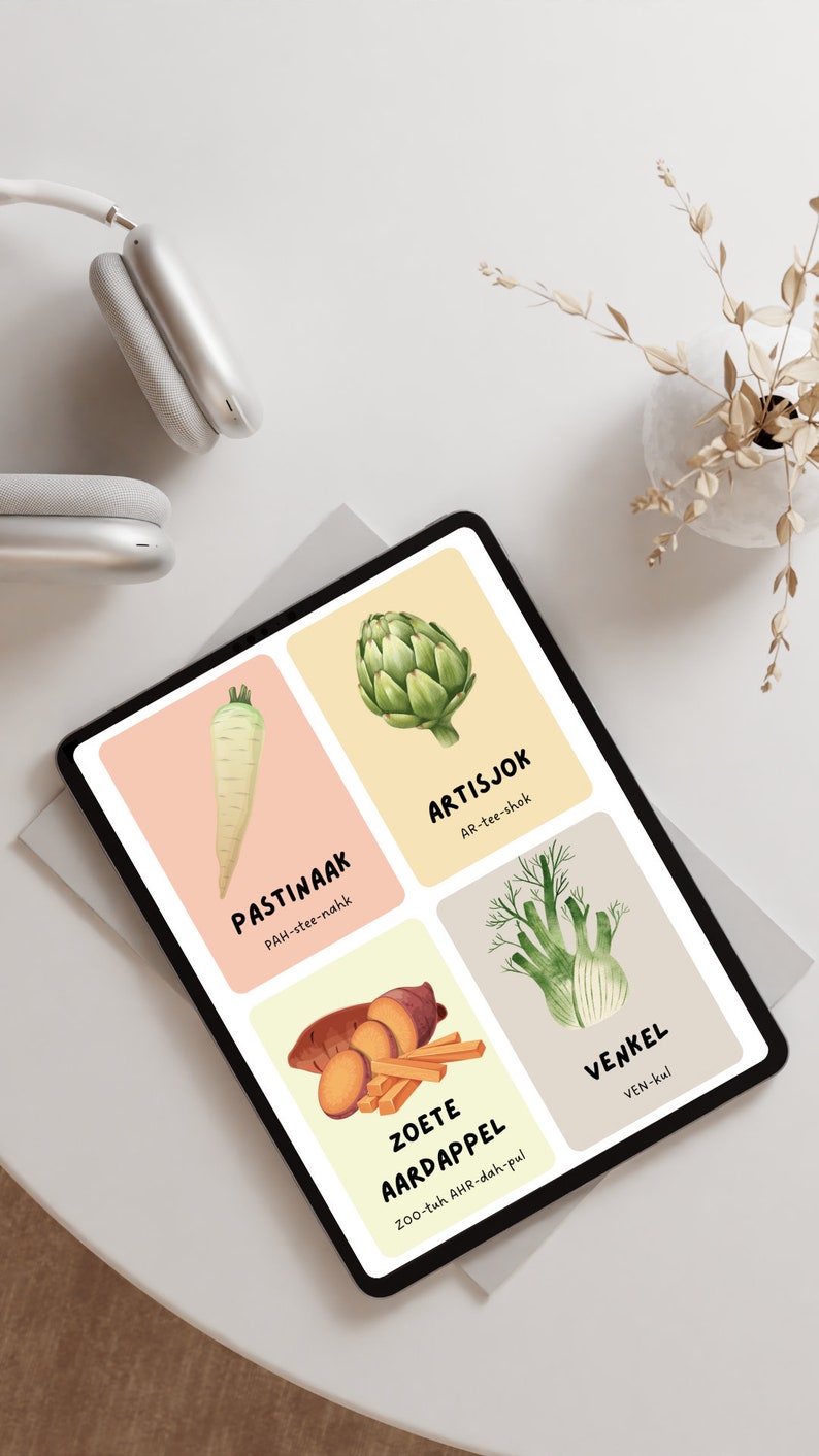 Dutch Vegetable Montessori Flashcards - Downloadable Learning Cards ...