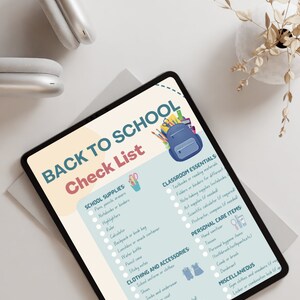 Printable Back to School Checklist | Instant Download | Stay Organized ...