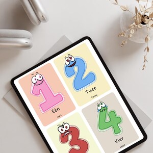 Discover Dutch Number Flashcards (1-10) Montessori Educational Material ...