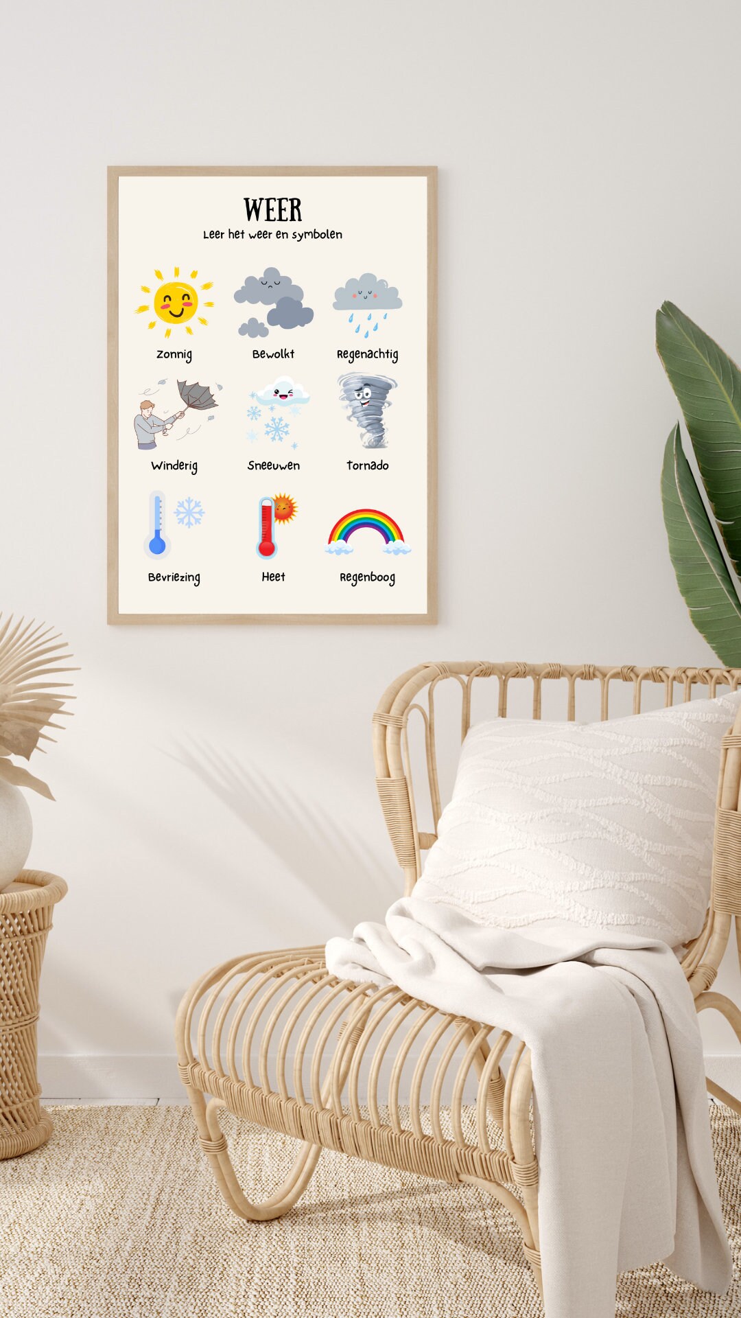 Montessori Dutch Weather Symbols Poster for Kids - Digital Learning ...