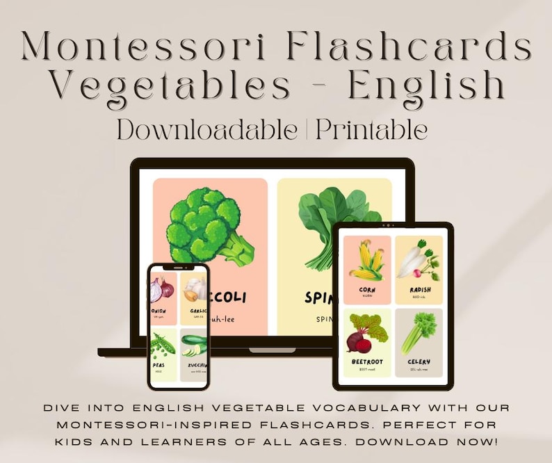 English Vegetable Flashcards With Pronunciation | Learn Vegetable Names ...