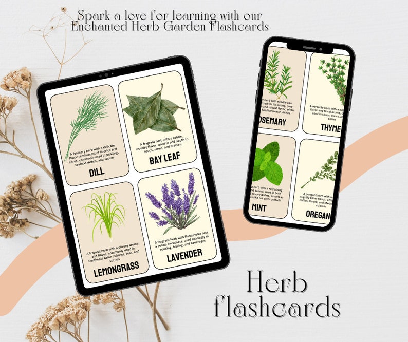 Enchanted Herb Garden Flashcards - Digital Download for Kids - Learn ...