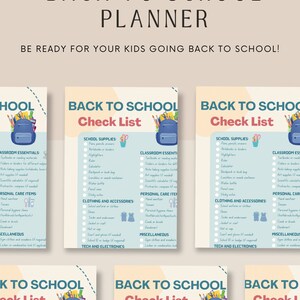 Printable Back to School Checklist | Instant Download | Stay Organized ...