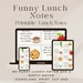 Funny Lunchbox Notes Digital Download A4, A5, Letter - Etsy