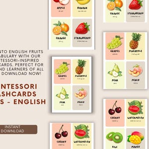 English Fruit Flashcards With Pronunciation | Learn Fruit Names in ...