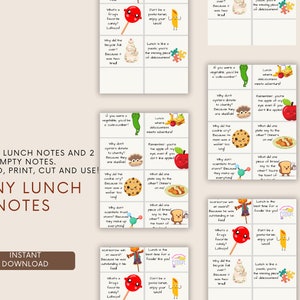 Funny Lunchbox Notes Digital Download (A4, A5, Letter) - Etsy
