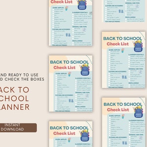 Printable Back to School Checklist | Instant Download | Stay Organized ...