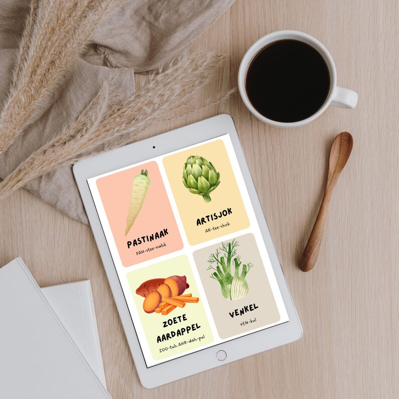 Dutch Vegetable Montessori Flashcards - Downloadable Learning Cards ...