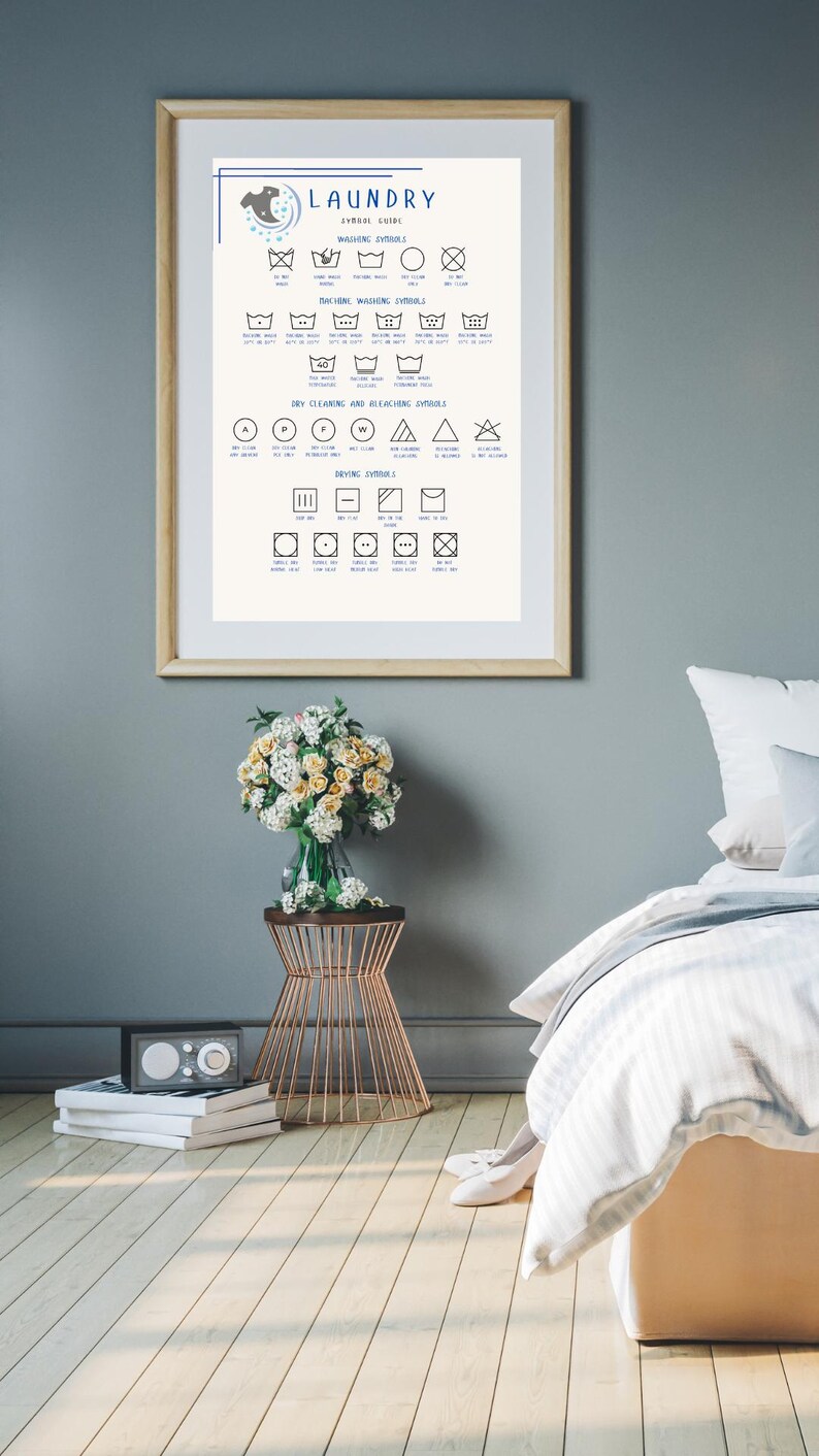 Minimalist Laundry Symbol Guide - Printable Care Instructions - Laundry ...