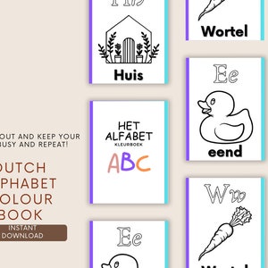 Printable Dutch Alphabet Colouring Sheets Summer Vacation Activities ...