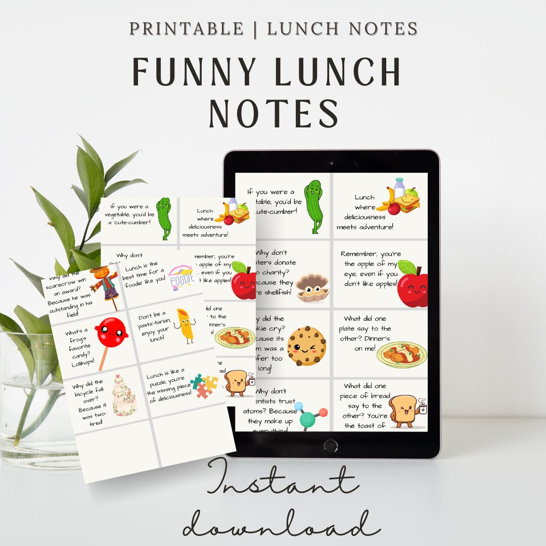 Funny Lunchbox Notes Digital Download A4, A5, Letter - Etsy
