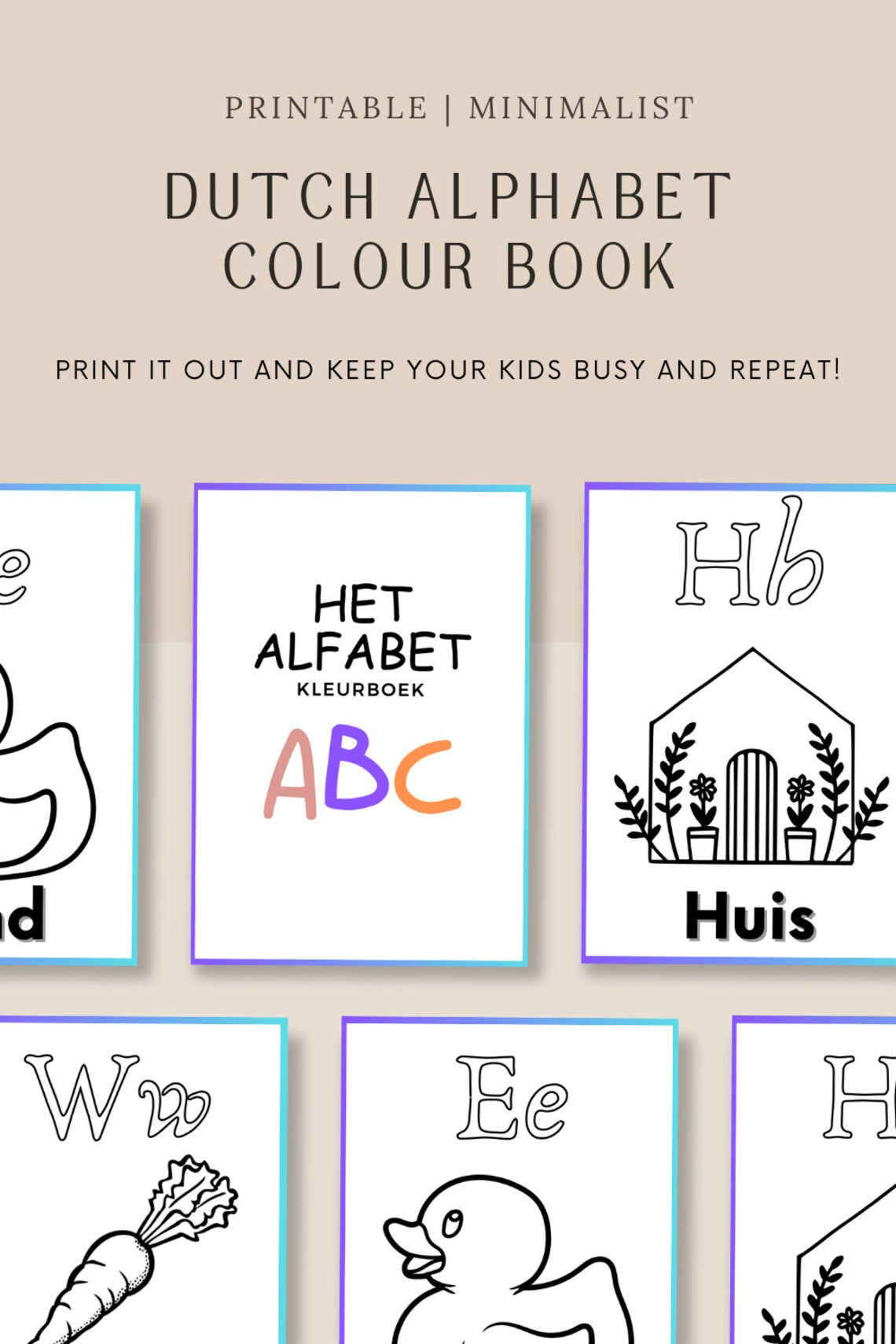 Printable Dutch Alphabet Colouring Sheets - Summer Vacation Activities ...