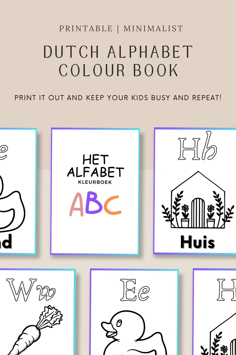 Printable Dutch Alphabet Colouring Sheets - Summer Vacation Activities ...