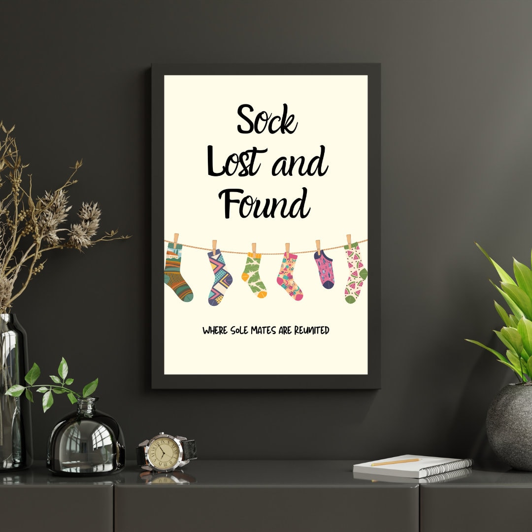Lost Socks Poster Funny Laundry Room Decor for Magical Homes - Etsy