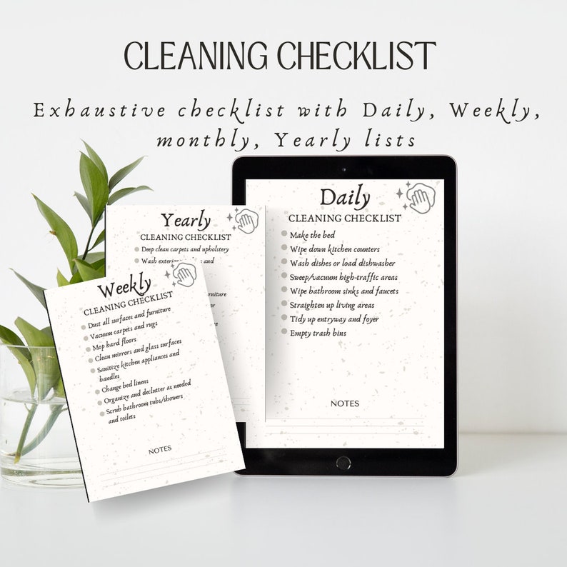 Printable Cleaning Checklist - Stay Organized With Daily, Weekly, and ...
