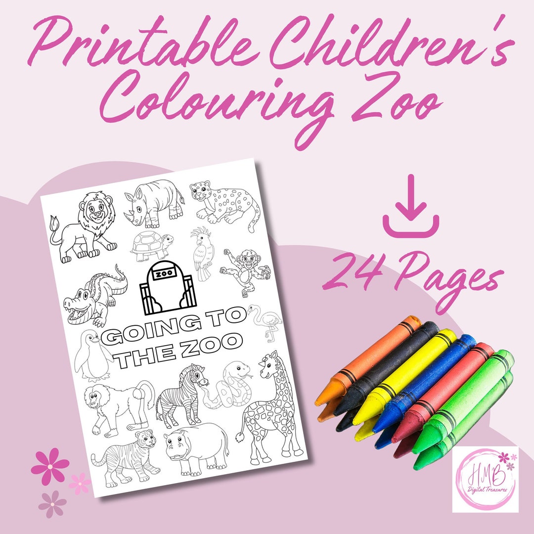 Children's Colouring Pages | 24 Zoo Animals Designs to Colour in | Zoo ...