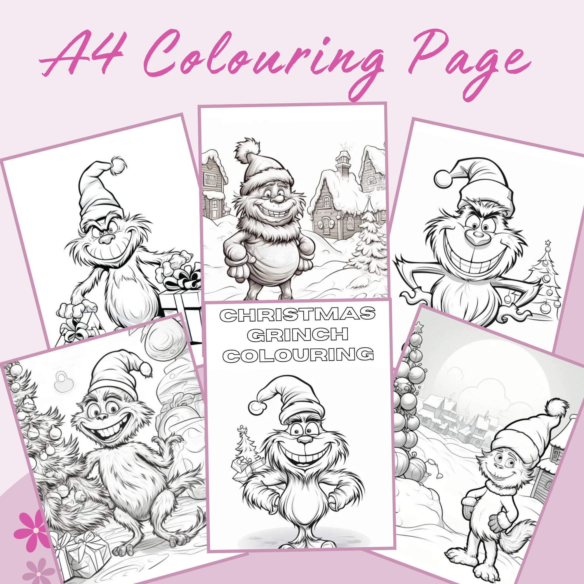 Children's Grinch Colouring Pages | 16 Christmas Grinch Designs to ...