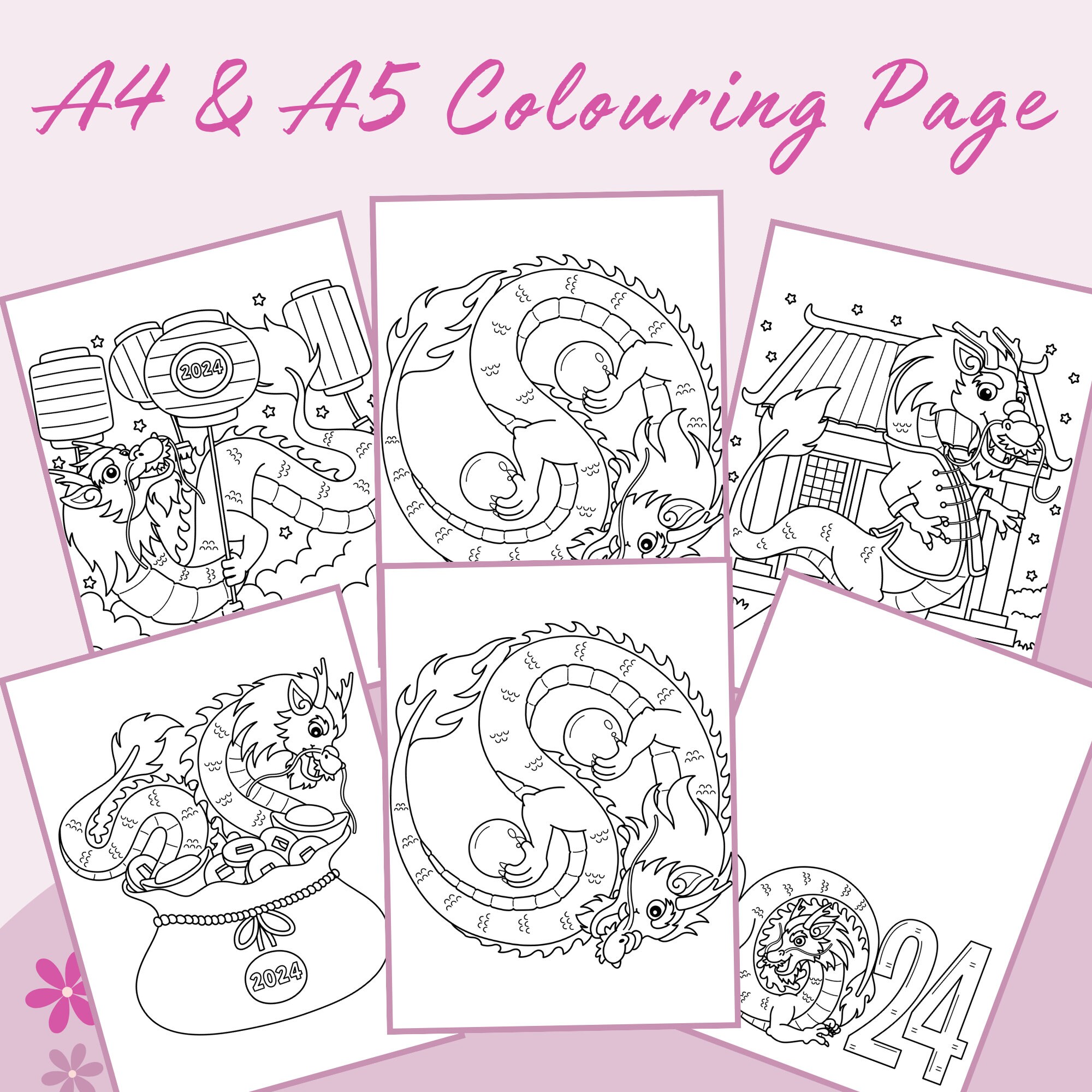 Children's Colouring Pages 12 Chinese New Year Designs to Colour in ...