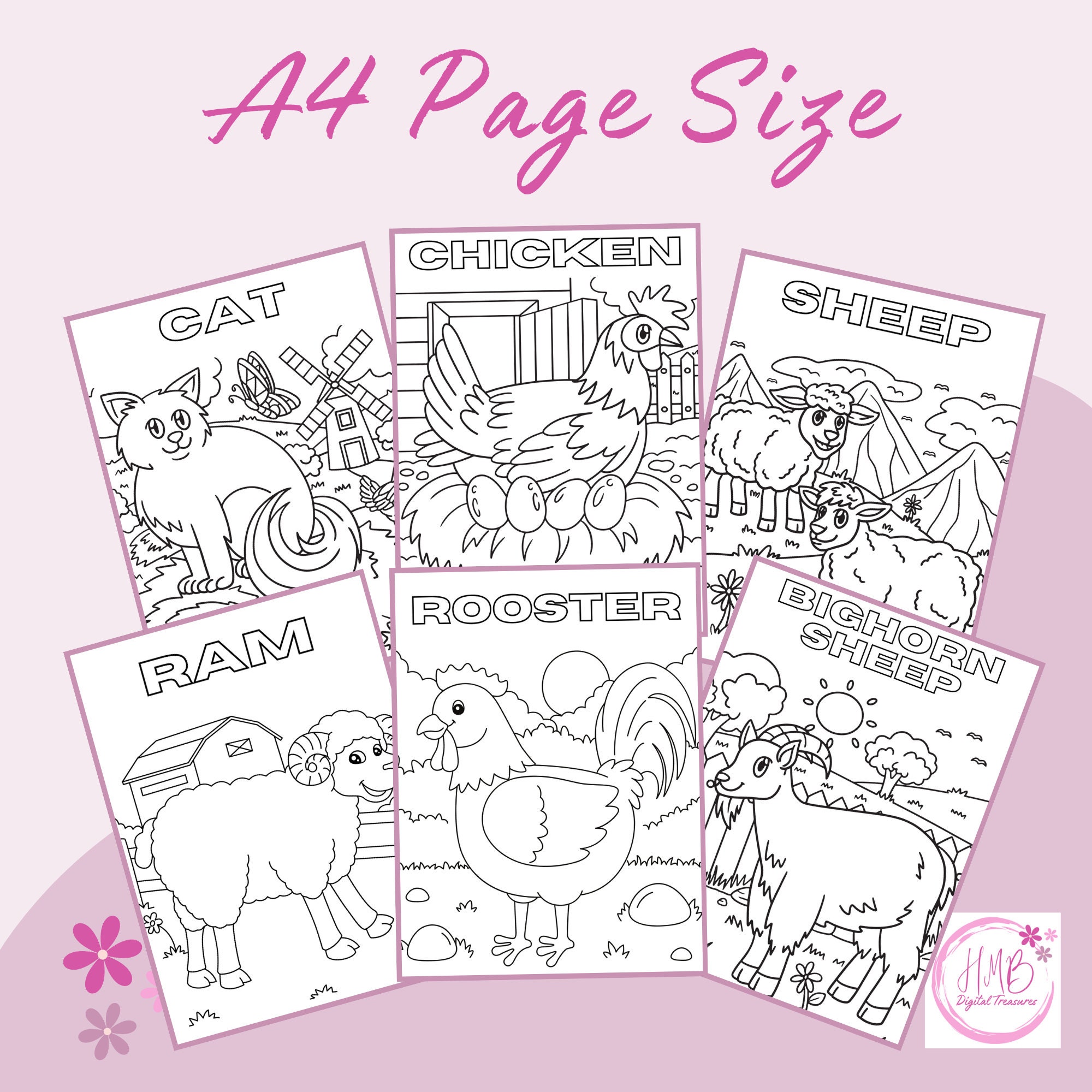 Children's Colouring Pages | 24 Farm Animals Designs to Colour in ...