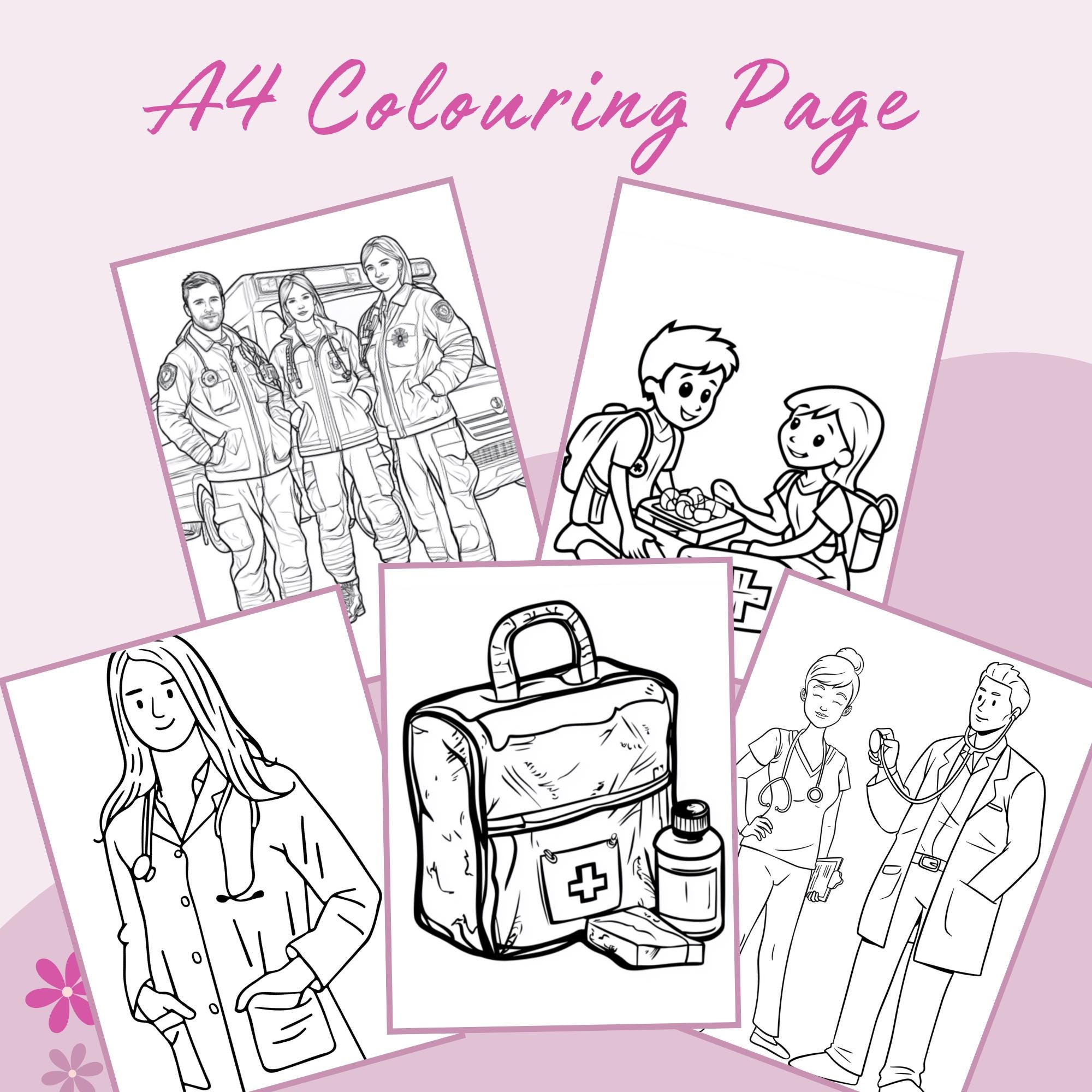 Children's Colouring Pages | 14 First Aid Designs to Colour in ...