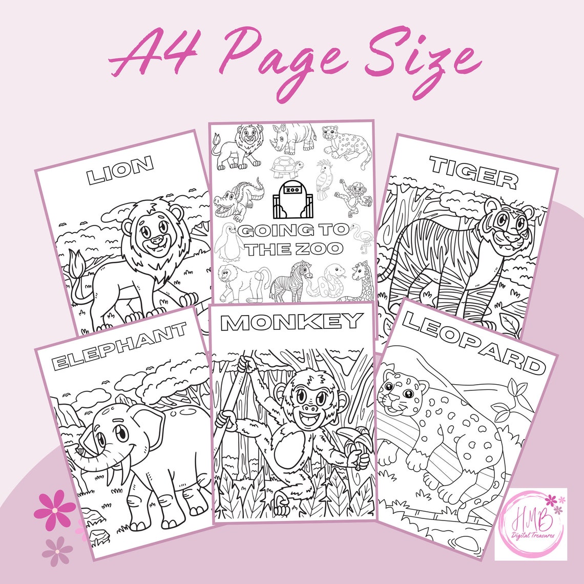 Children's Colouring Pages | 24 Zoo Animals Designs to Colour in | Zoo ...