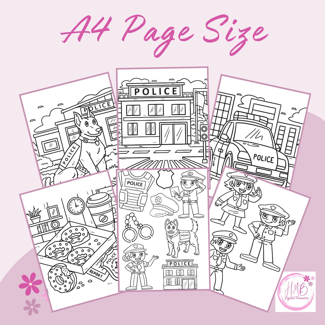 Children's Colouring Pages 18 Police Designs to Colour in Colouring ...