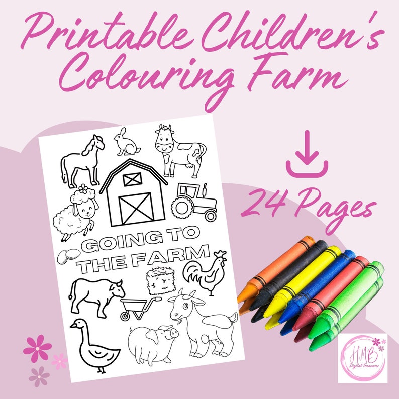 Children's Colouring Pages | 24 Farm Animals Designs to Colour in ...