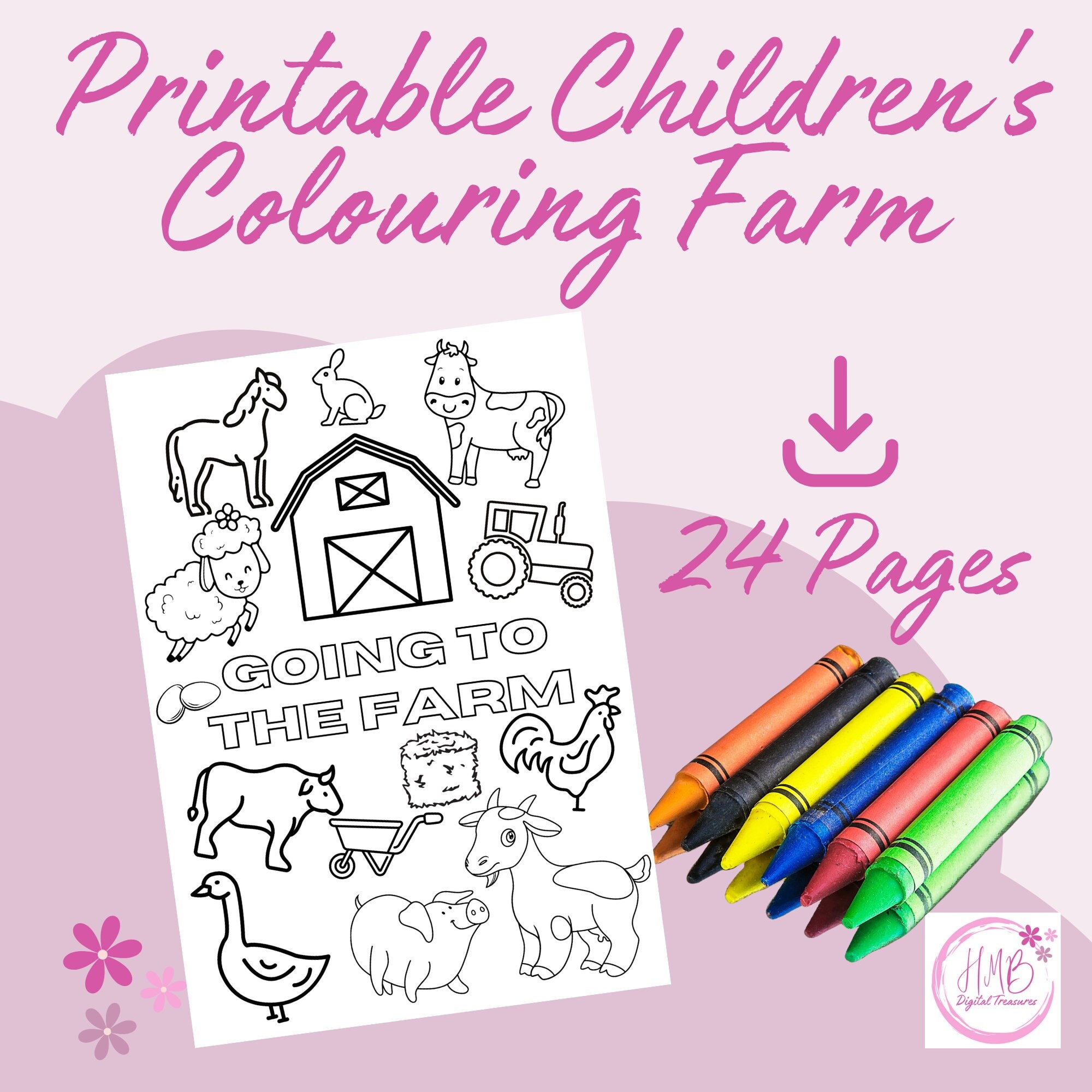Children's Colouring Pages | 24 Farm Animals Designs to Colour in ...