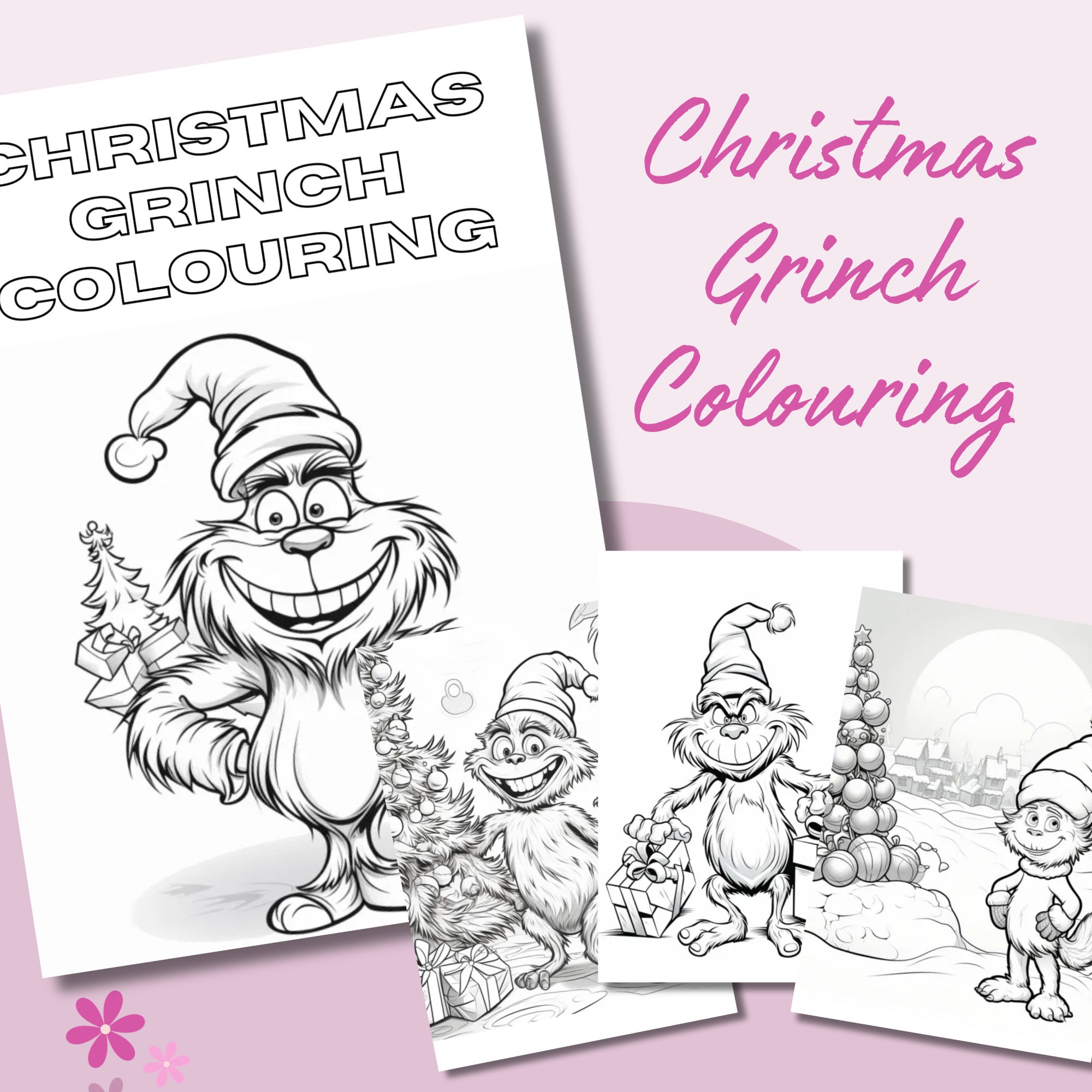 Children's Grinch Colouring Pages | 16 Christmas Grinch Designs to ...