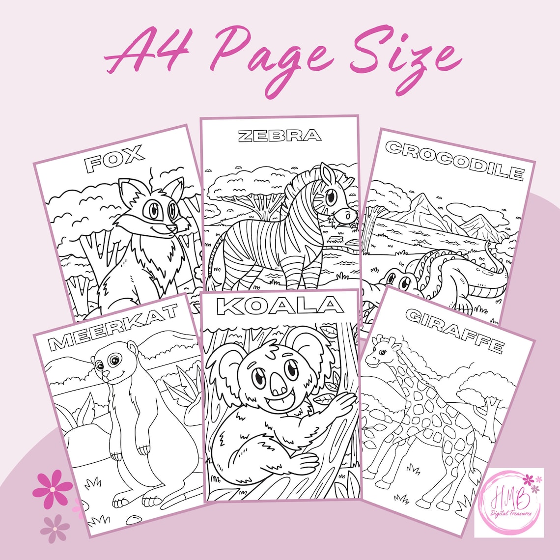 Children's Colouring Pages | 24 Zoo Animals Designs to Colour in | Zoo ...