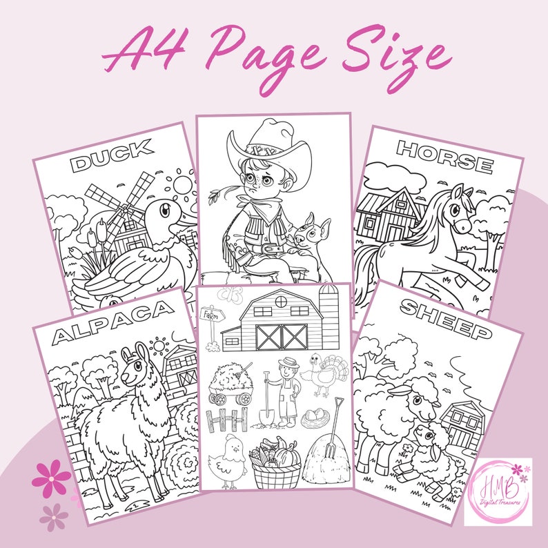 Children's Colouring Pages | 24 Farm Animals Designs to Colour in ...