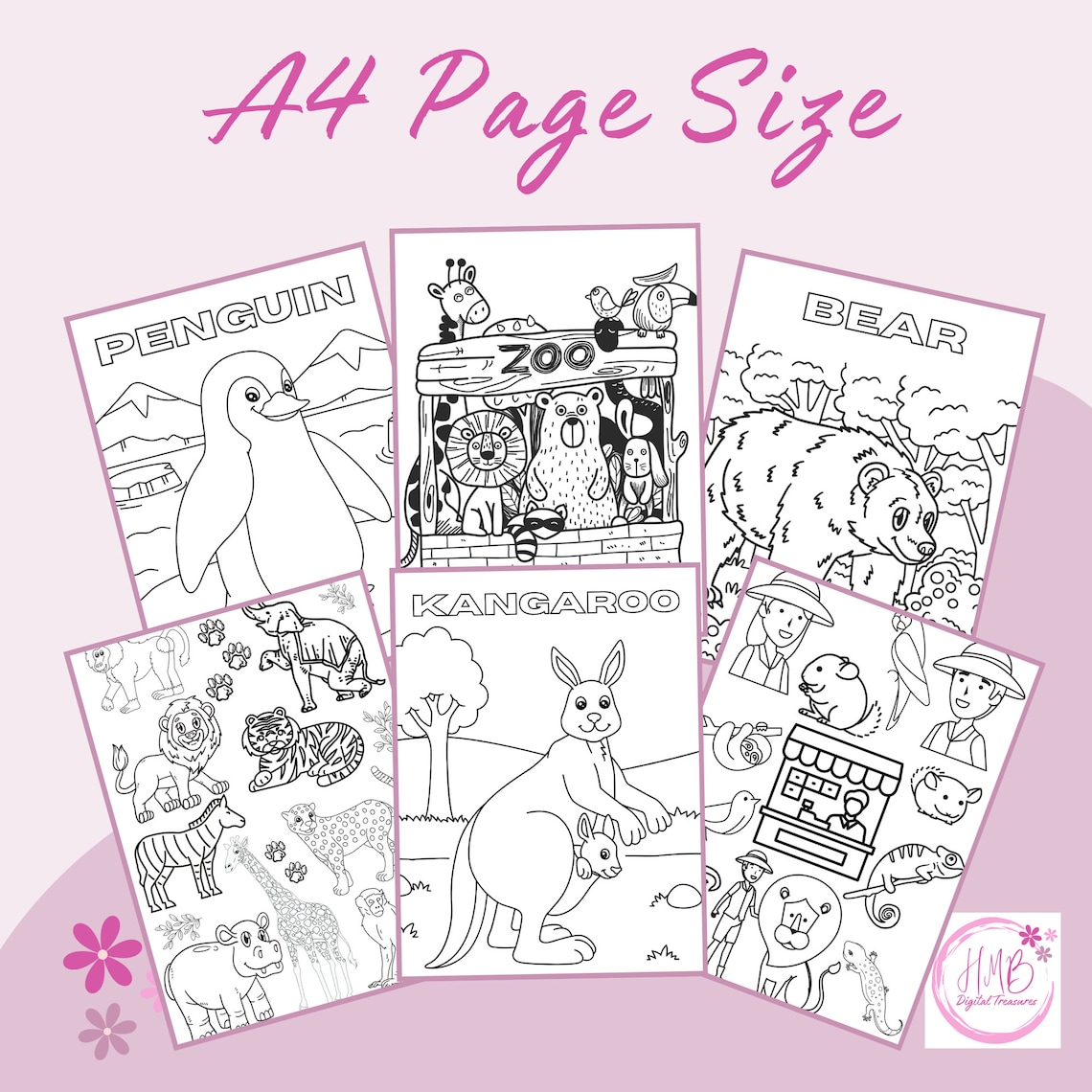 Children's Colouring Pages | 24 Zoo Animals Designs to Colour in | Zoo ...
