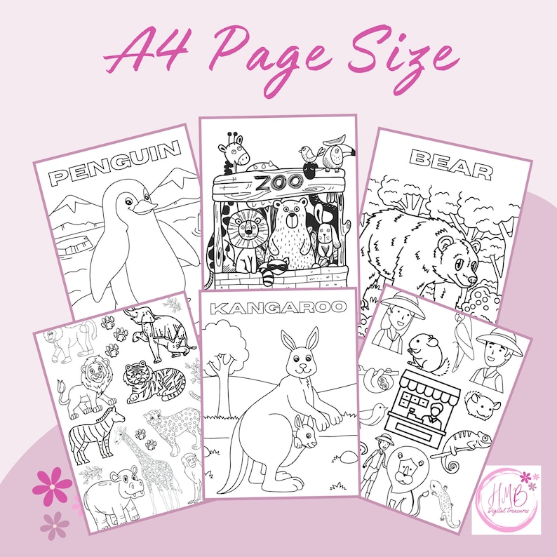 Children's Colouring Pages | 24 Zoo Animals Designs to Colour in | Zoo ...