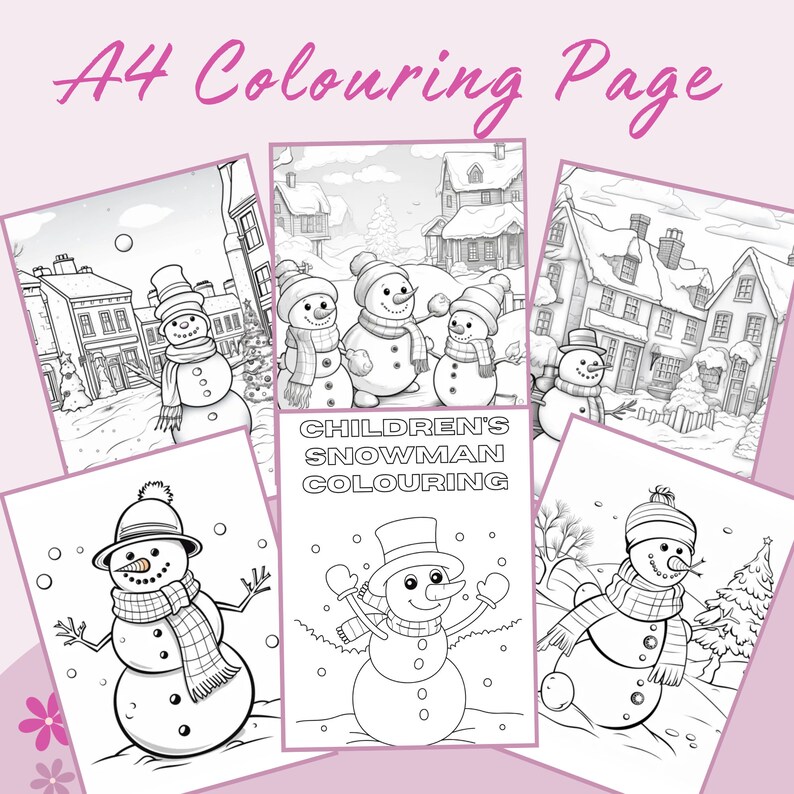 Children's Colouring Pages | 16 Christmas Snowman Designs to Colour in ...