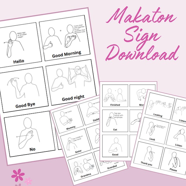 Makaton Signs Poster - Etsy UK