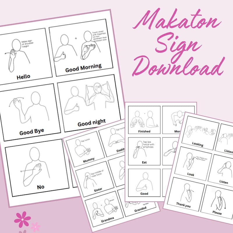 Makaton Sign Card - Etsy UK